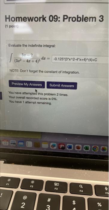 Solved Homework 09: Problem 3 (1 point) Evaluate the | Chegg.com Solved Homework 09: Problem 3 (1 point) Evaluate the | Chegg.com