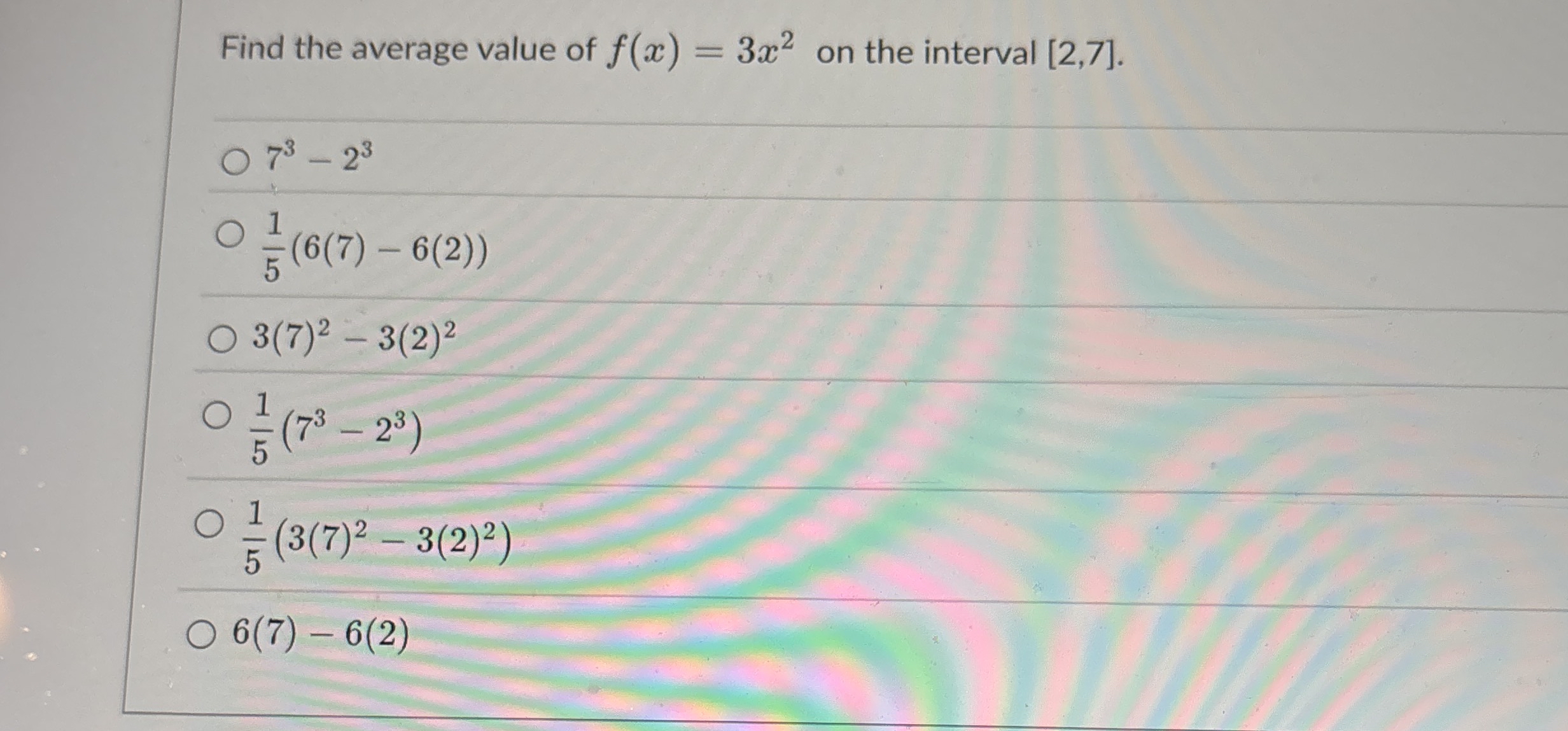 Solved Find the average value of f(x)=3x2 ﻿on the interval | Chegg.com