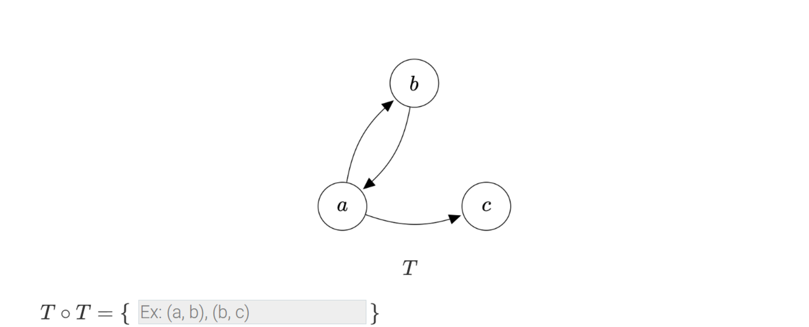 Solved Given the relation T ﻿below, use ordered pair | Chegg.com
