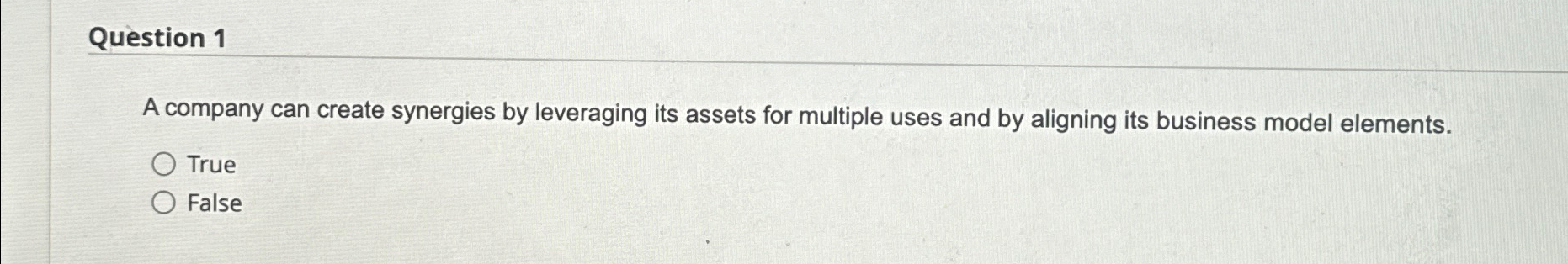 Solved Question 1A company can create synergies by | Chegg.com