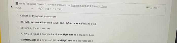 Solved in the following forward reaction indicate the | Chegg.com