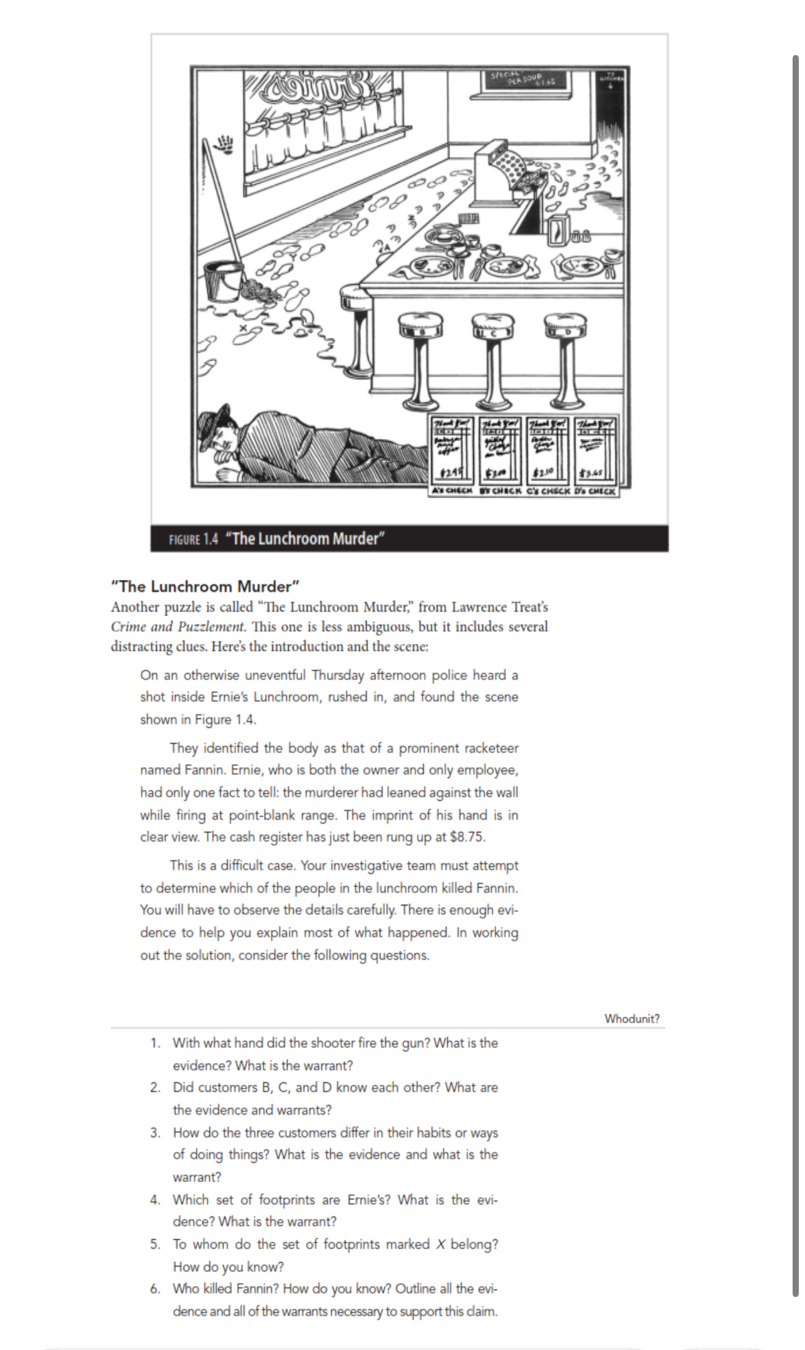 Solved FIGURE 1.4 ﻿"The Lunchroom Murder""The Lunchroom | Chegg.com