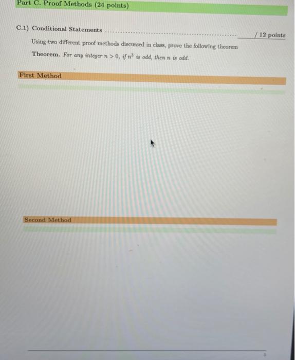 Solved C.1) Conditional Statements Using two different proof | Chegg.com