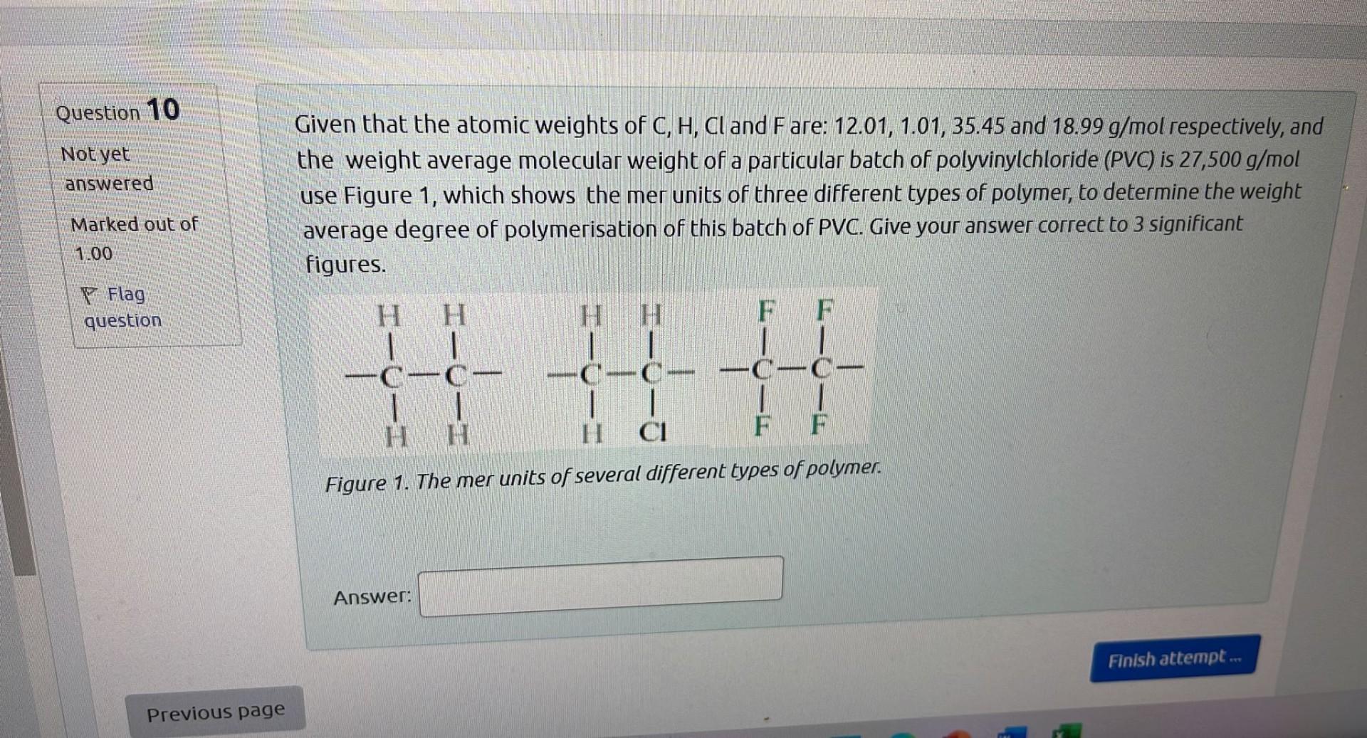 Solved Figure 1. The mer units of several different types of | Chegg.com