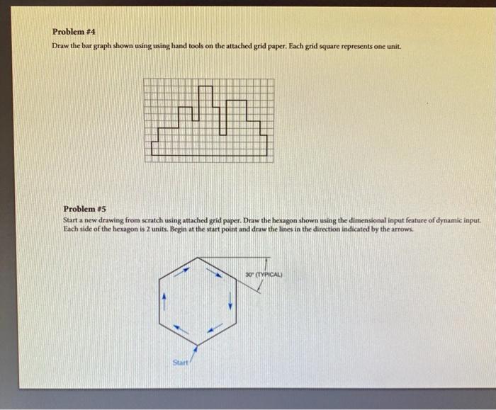 Solved Problem #4 Draw the bar graph shown using using hand | Chegg.com