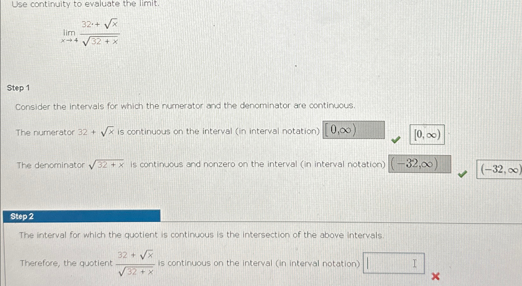 Solved Use continuity to evaluate the | Chegg.com