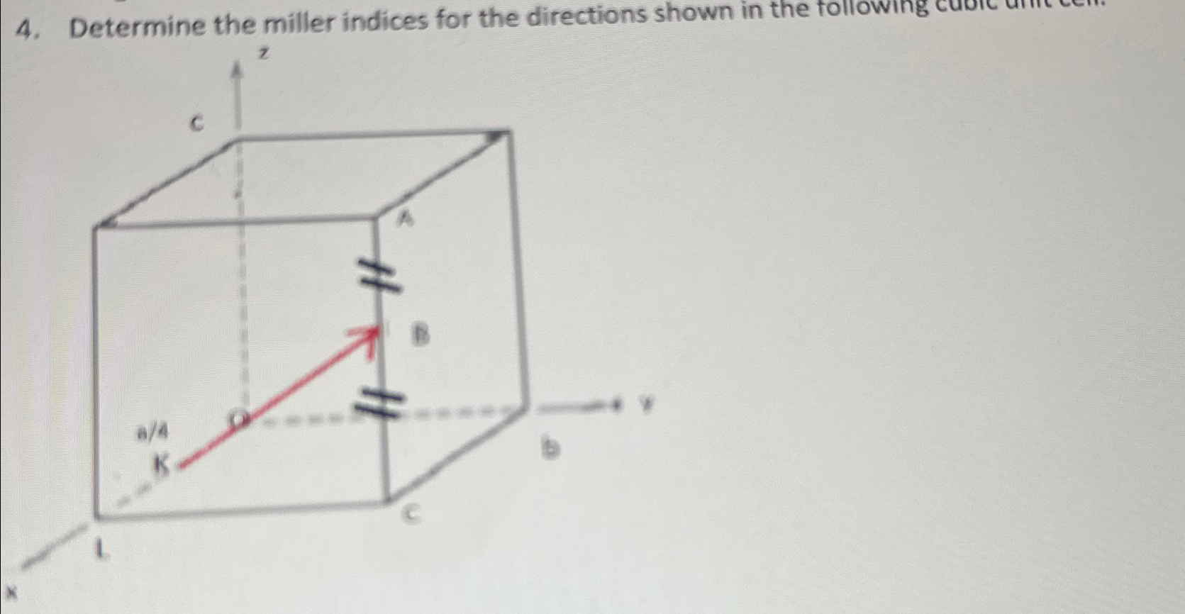 Solved Determine the miller indices for the directions shown | Chegg.com