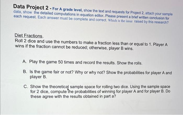 Solved Data Project 2 - For A grade level, show the text and | Chegg.com