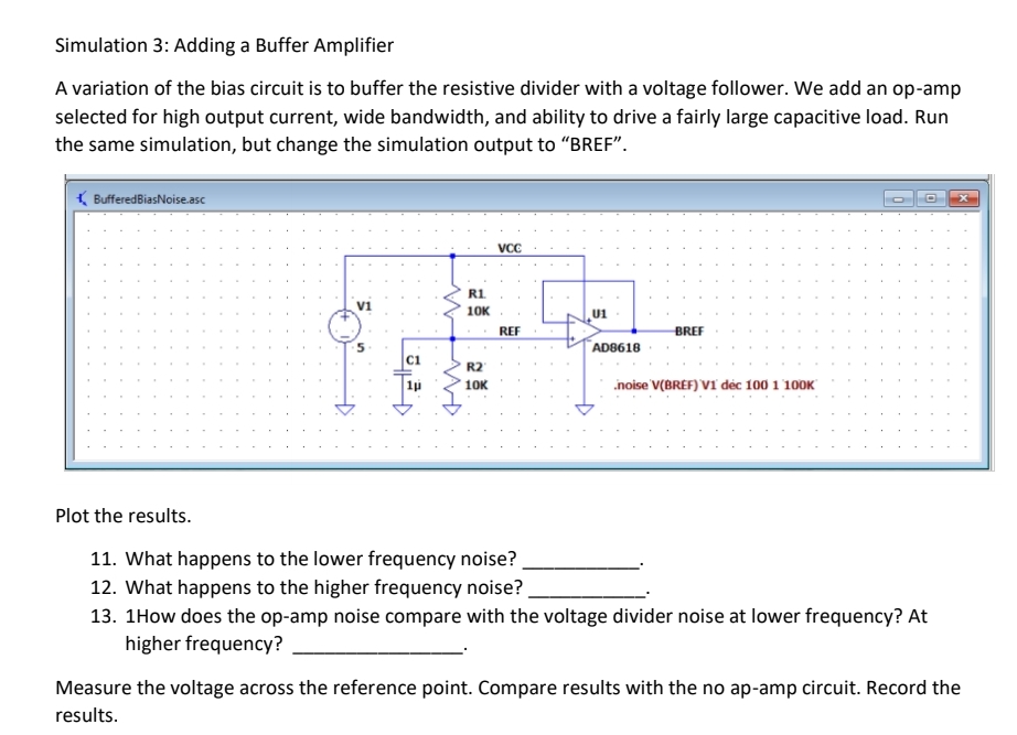 Solved How to solve Simulation 3: Adding a Buffer AmplifierA | Chegg.com