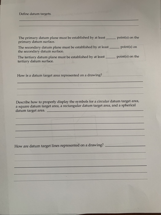 Solved Identify the datum feature, the part, the simulated | Chegg.com