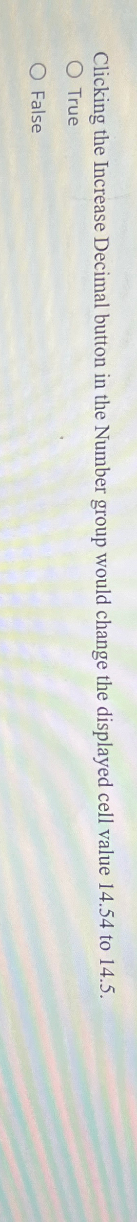 Solved Clicking the Increase Decimal button in the Number | Chegg.com