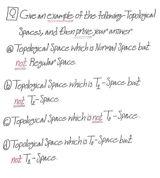 Solved 10] Give an example of the following Topological | Chegg.com
