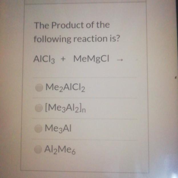 Solved The Product of the following reaction is? AICI3 + | Chegg.com