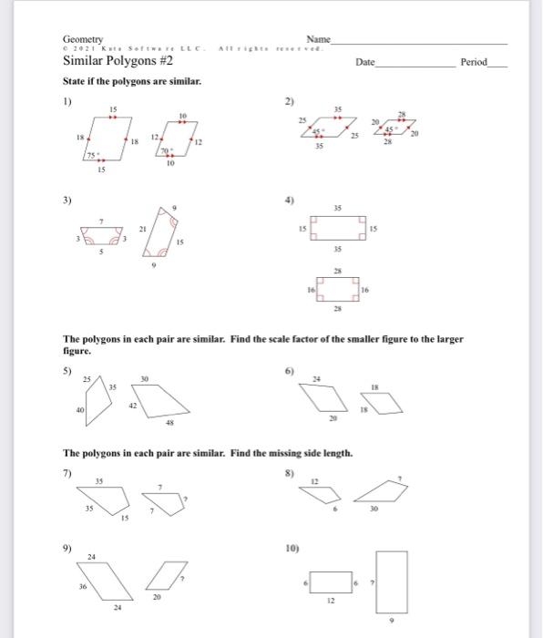 Solved Name Date Period Geometry C 1021 k... satt vett | Chegg.com