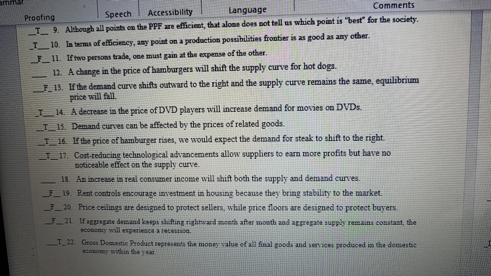 Solved Proofing Comments Speech Accessibility Language ST_9. | Chegg.com