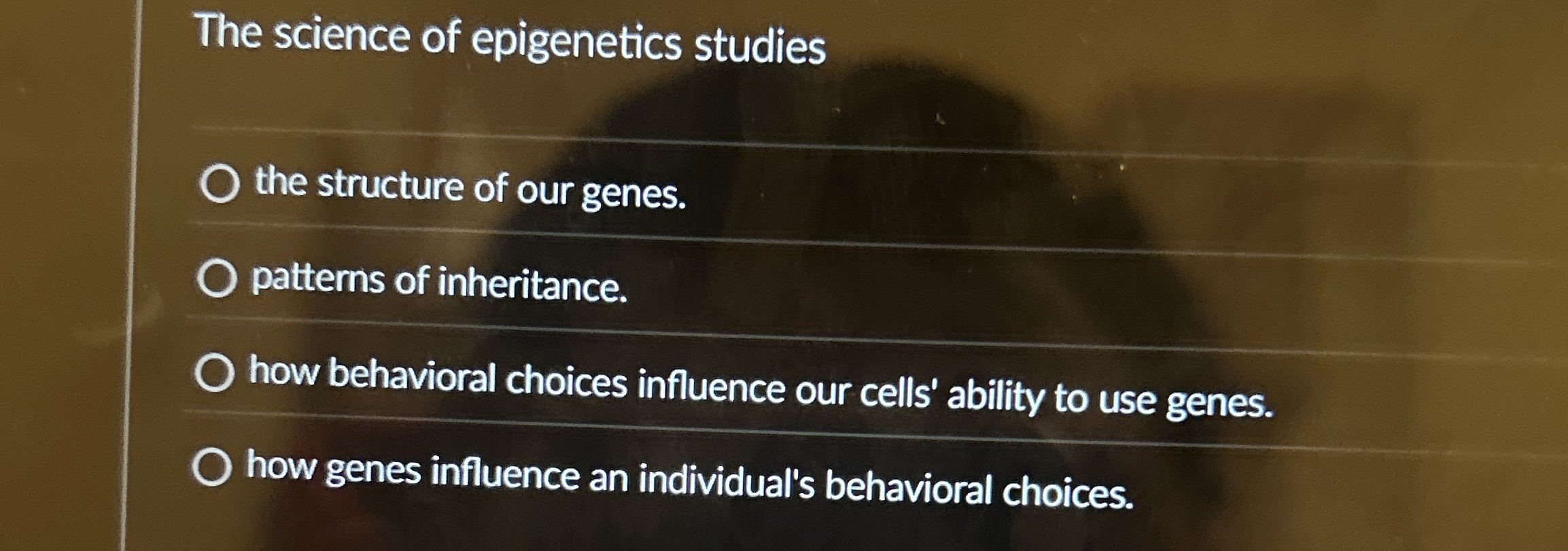 Solved The science of epigenetics studiesthe structure of | Chegg.com