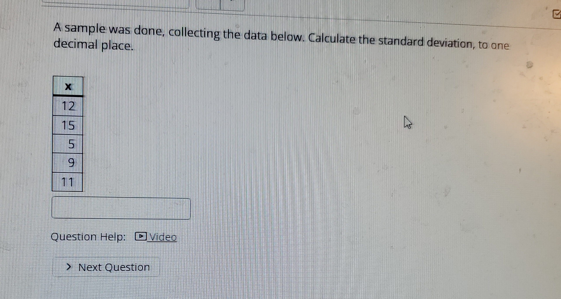 Solved A sample was done, collecting the data below. | Chegg.com