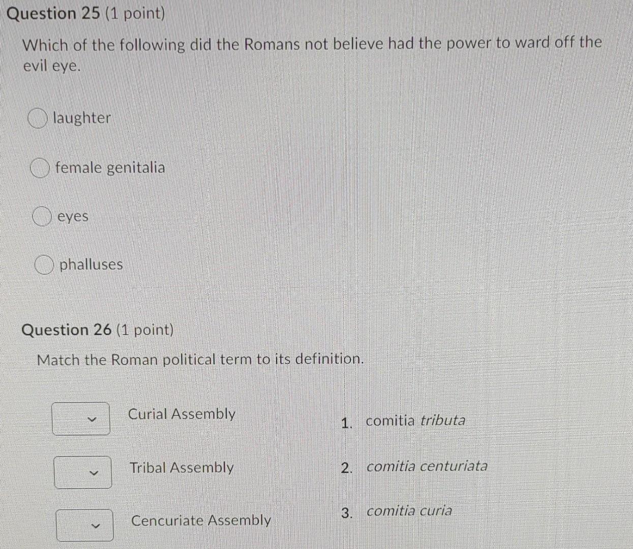 Question 25 (1 point) Which of the following did the | Chegg.com