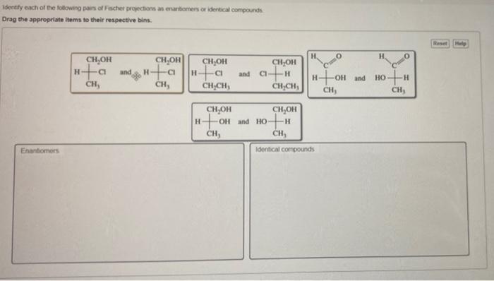Solved Identify each of the following pairs of Fischer | Chegg.com