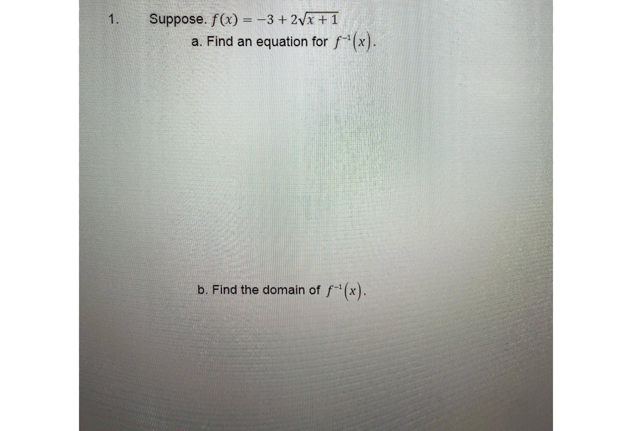 Solved Suppose. f(x)=-3+2x+12a. ﻿Find an equation for | Chegg.com