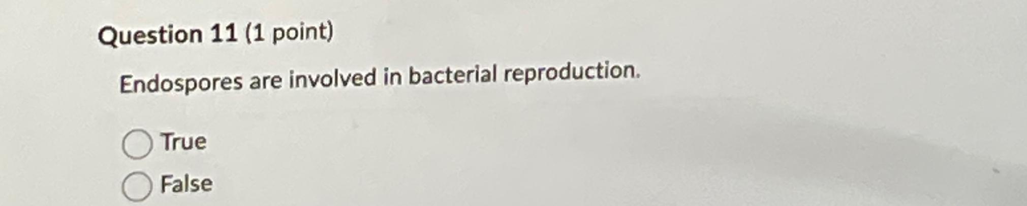 Solved Endospores are involved in bacterial | Chegg.com