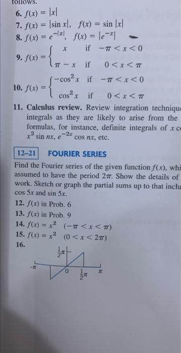 6 F X ∣x∣ 7 F X ∣sinx∣ F X Sin∣x∣ 8
