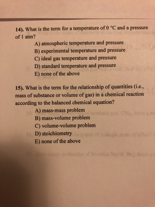Solved 14 What Is The Term For A Temperature Of 0 C And A Chegg solved-14-what-is-the-term-for-a-temperature-of-0-c-and-a-chegg