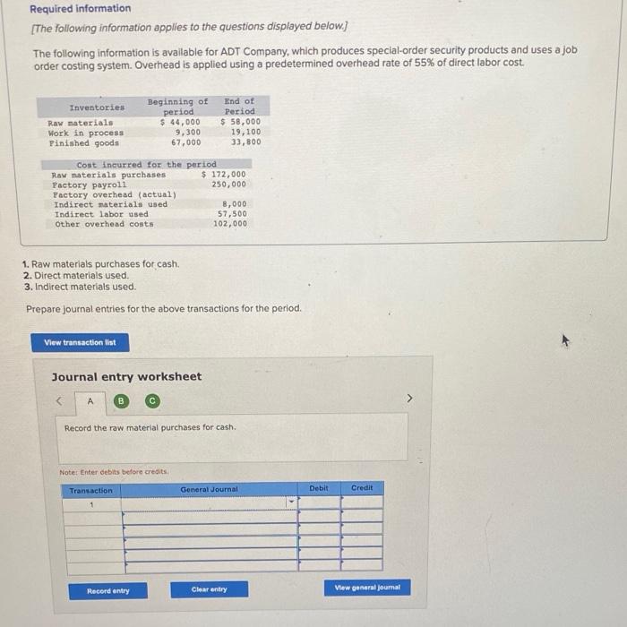 Solved Required information [The following information | Chegg.com Solved Required information [The following information | Chegg.com