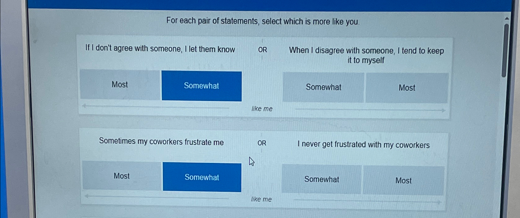 Solved For each pair of statements, select which is more | Chegg.com