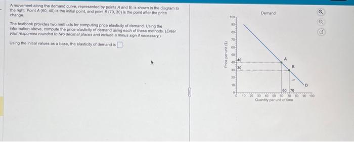 Solved A movement along the demand curve, represented by | Chegg.com