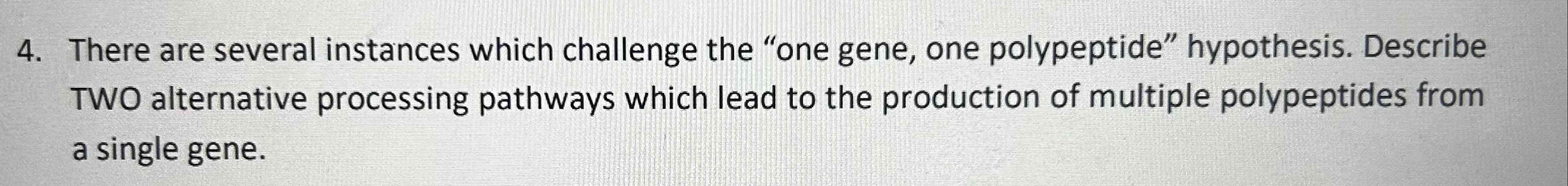 Solved There are several instances which challenge the "one | Chegg.com