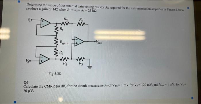 Solved Determine the value of the external gain-setting | Chegg.com