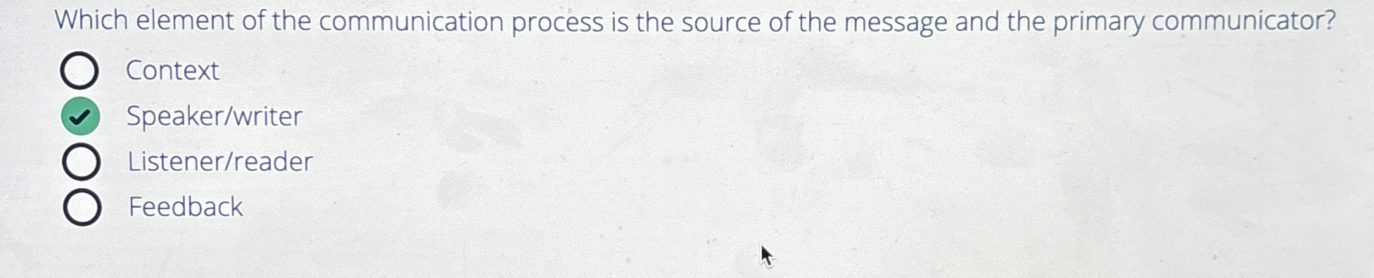 Solved Which element of the communication process is the | Chegg.com