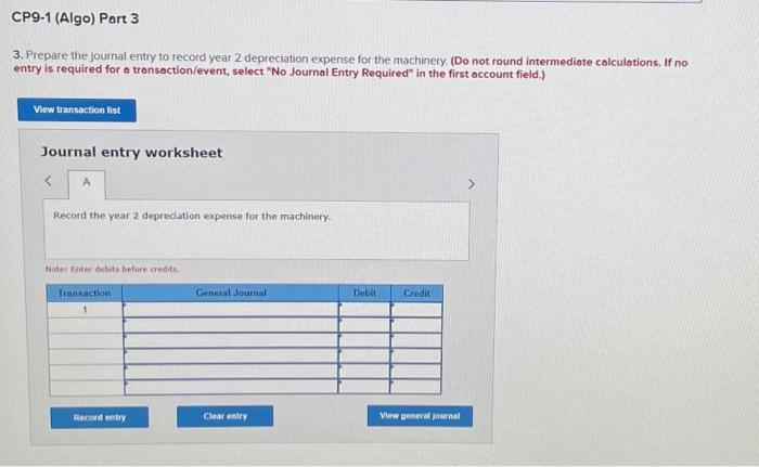 Solved Required information CP9-1 (Algo) Computing | Chegg.com