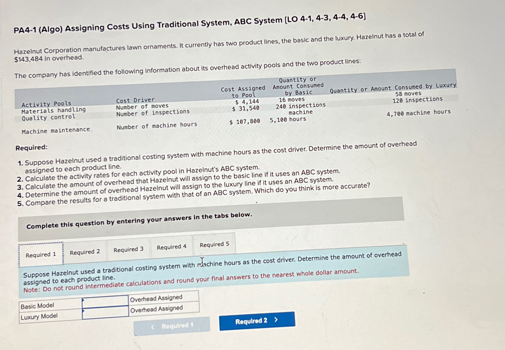 Solved PA4-1 (Algo) ﻿Assigning Costs Using Traditional | Chegg.com
