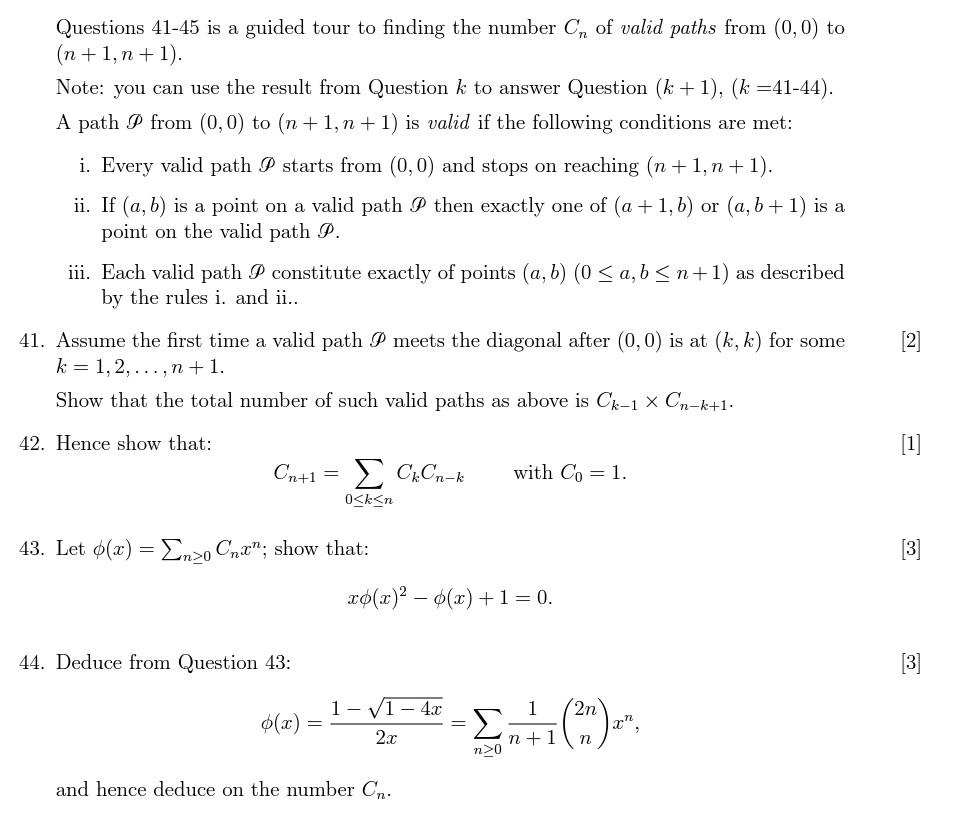 Solved Questions 41−45 is a guided tour to finding the | Chegg.com