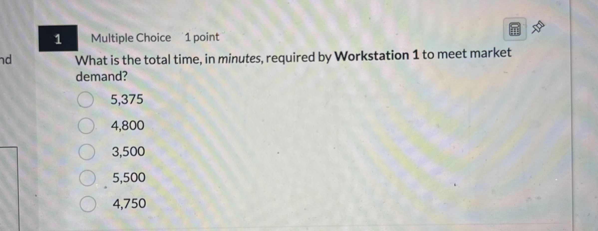 Solved 1 ﻿Multiple Choice 1 ﻿pointWhat is the total time, in | Chegg.com
