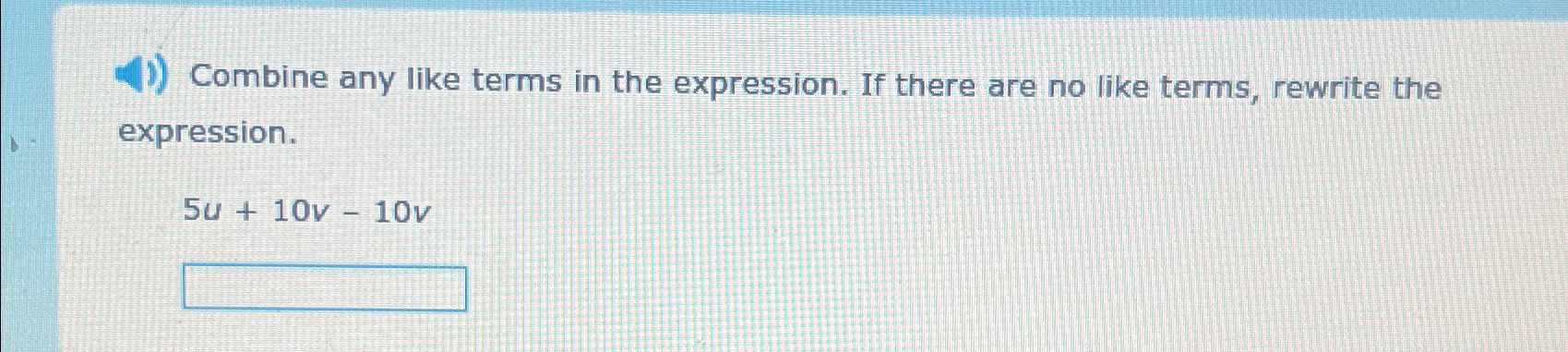 Solved Combine any like terms in the expression. If there | Chegg.com