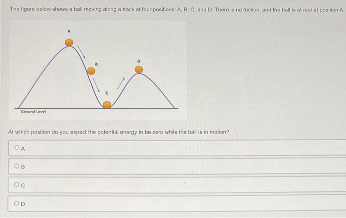 Solved The figure below shows a ball moving along a track at | Chegg.com