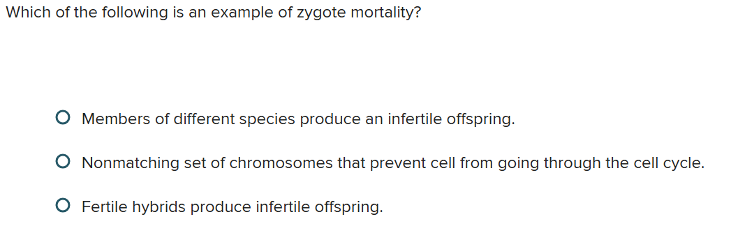 Solved Which of the following is an example of zygote | Chegg.com