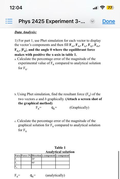 Solved 1) For part 1, use Phet simulation for each vector to | Chegg.com