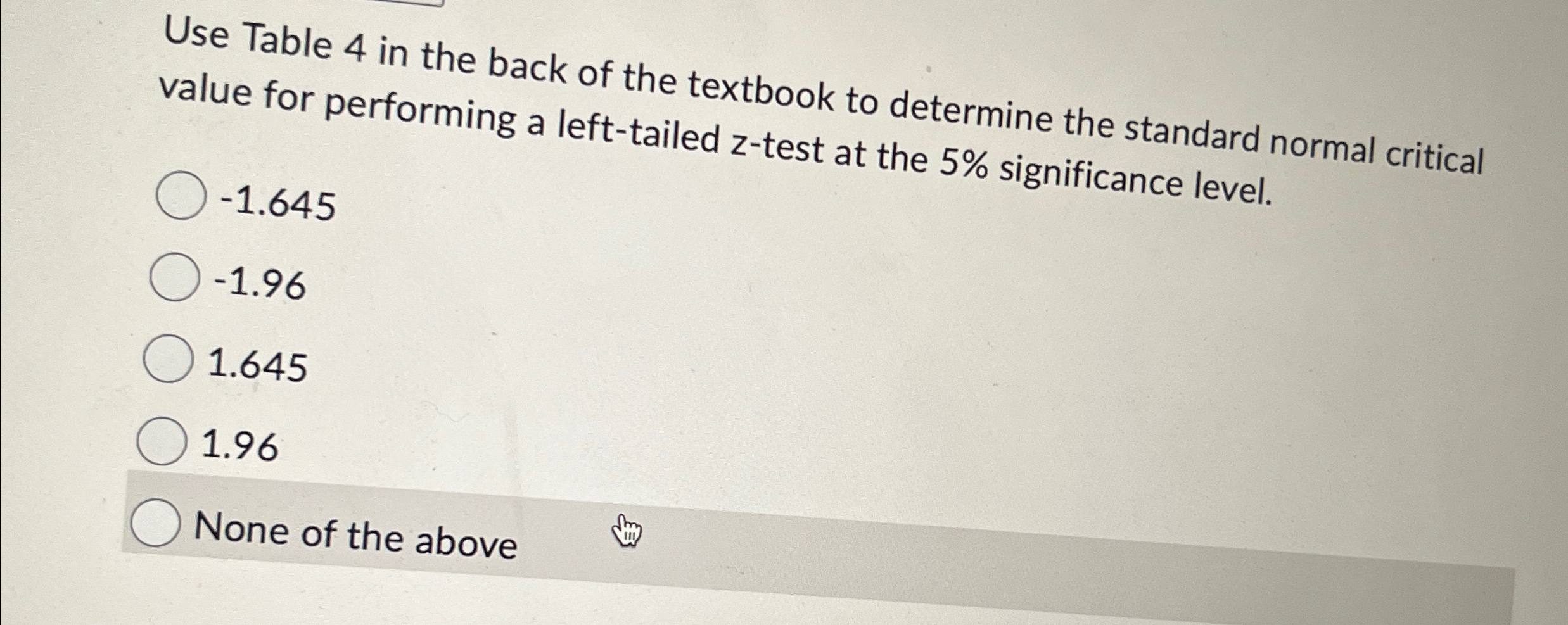 Solved Use Table 4 ﻿in the back of the textbook to determine | Chegg.com
