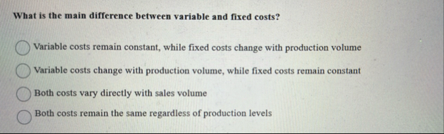 Solved What is the main difference between variable and | Chegg.com