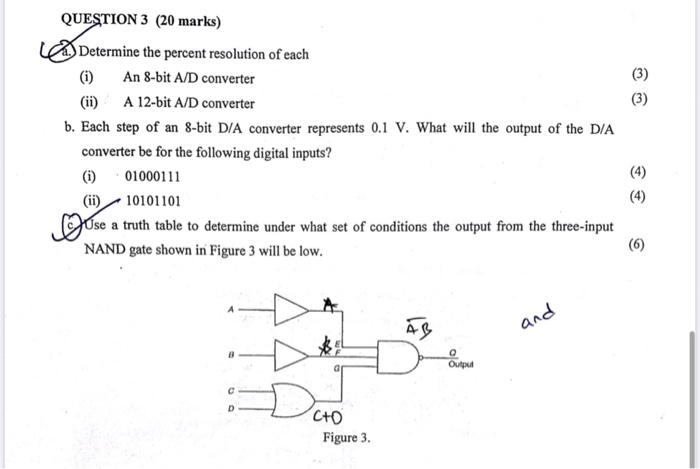 Solved QUESTION 3 (20 marks) Determine the percent | Chegg.com