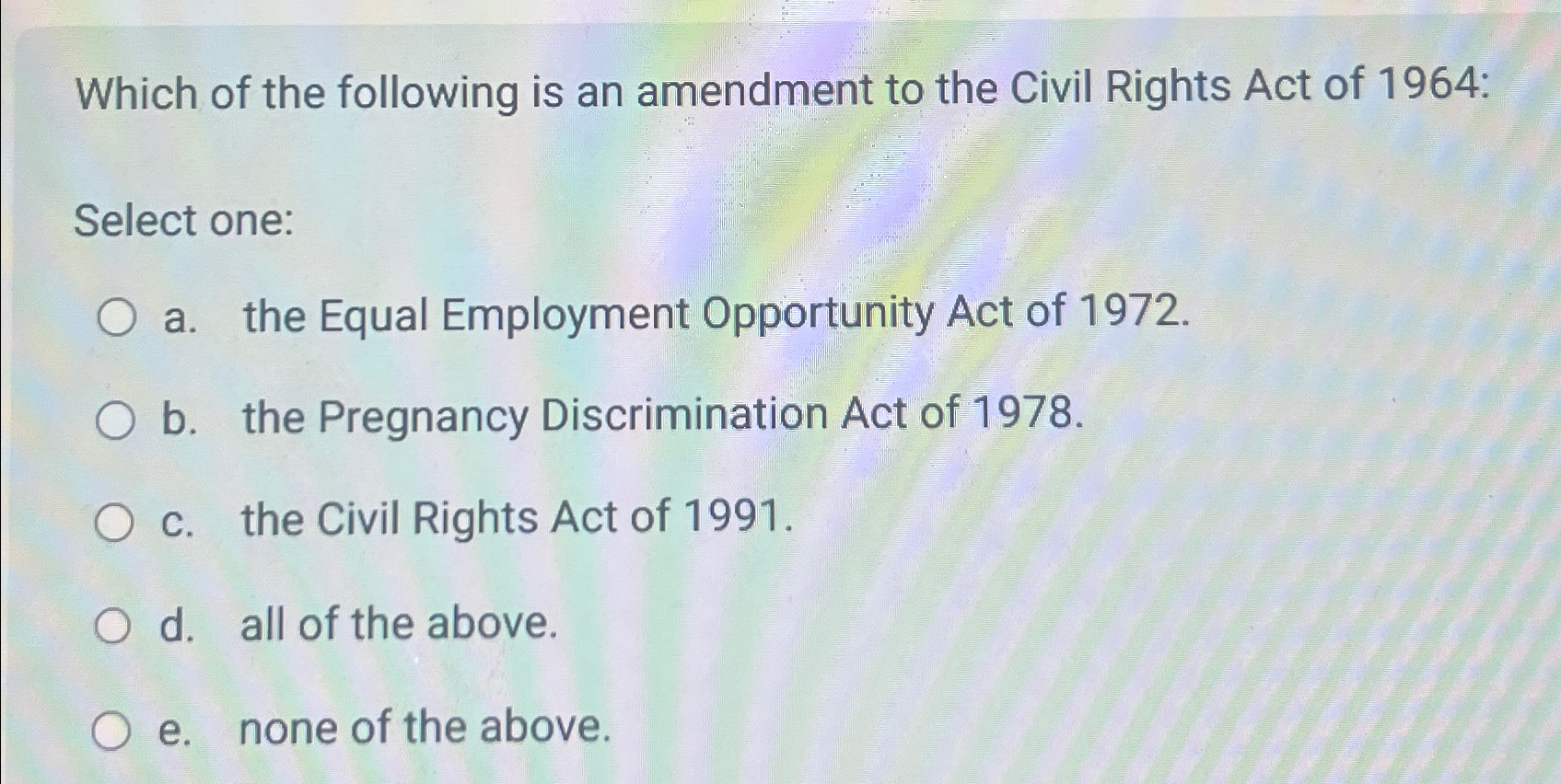 Solved Which of the following is an amendment to the Civil | Chegg.com