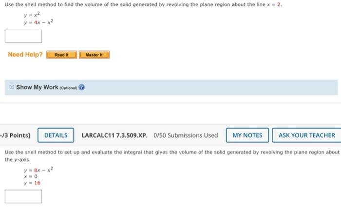 Solved Use the shell method to set up and evaluate the | Chegg.com