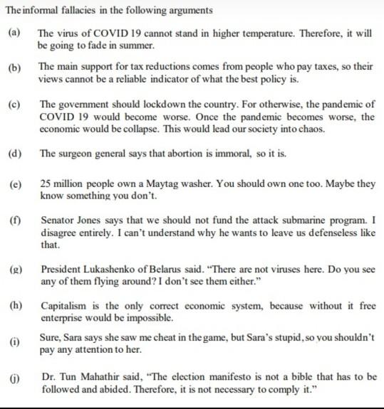 Personal attack Attacking the motive Look who is | Chegg.com