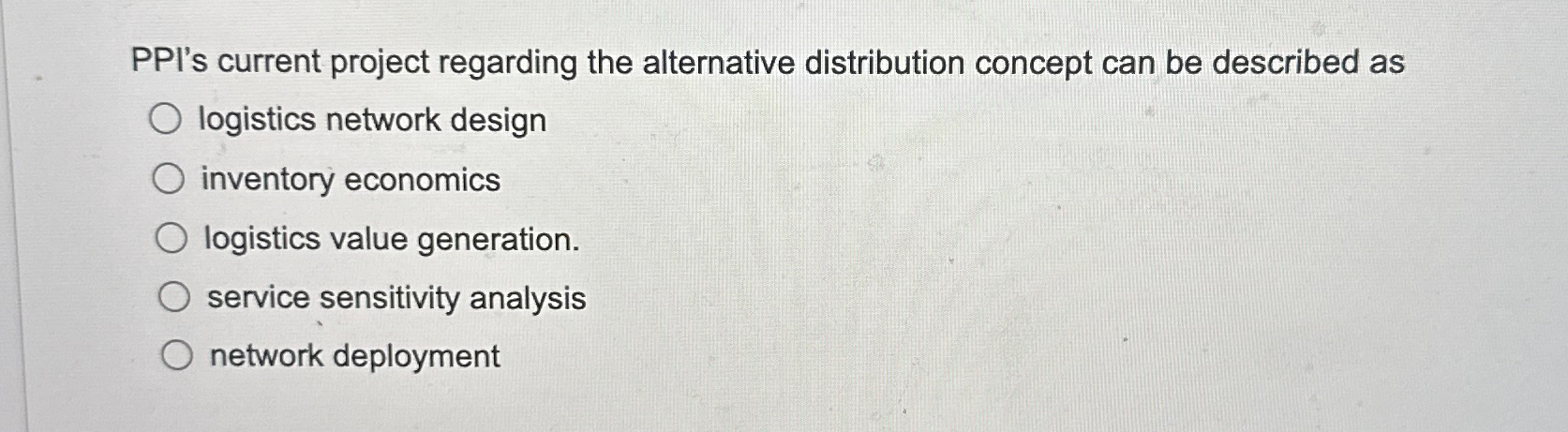 Solved PPI's current project regarding the alternative | Chegg.com