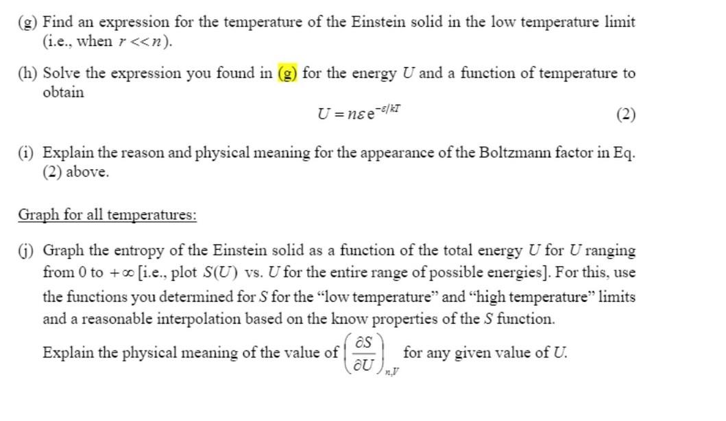 Solved The multiplicity of an Einstein solid containing n | Chegg.com
