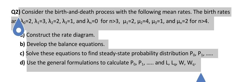 Solved Consider the birth-and-death process with the | Chegg.com